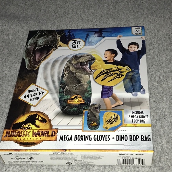 Toys | Jurassic World Mega Boxing Gloves And Dino Bop Bad Dinosaur Toy ...